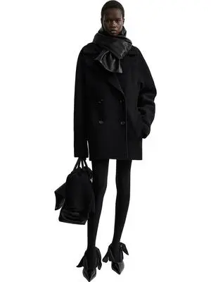 TOTÊME TOTEME Double-Breasted Wool-Cashmere Blend Peacoat
