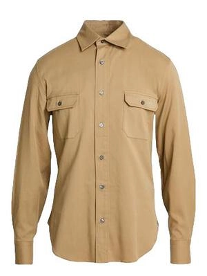 JACOB COHЁN Man Shirt Sand Size L Lyocell, Elastane