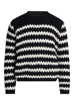 ROBERTO COLLINA Two-tone Striped Crewneck Sweater - Blue
