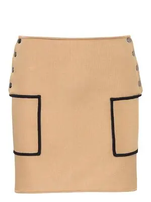 PEPA POMBO Bacaba Mini Skirt - Tan
