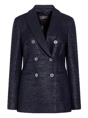 Peserico Blazer Size Virgin Wool, Viscose, Polyamide, Elastane - Navy