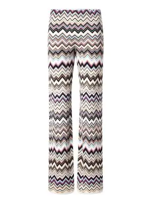 Missoni Striped Crochet-knit Straight-leg Pants - Multi