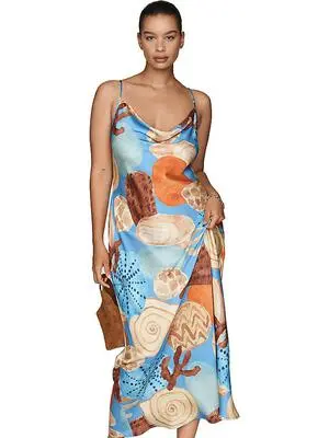 NEVER FULLY DRESSED Patti Midi Slip Dress - Multi
