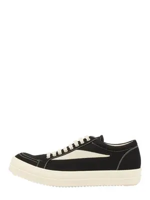 Rick Owens Denim Vintage Sneaks Black/milk/milk