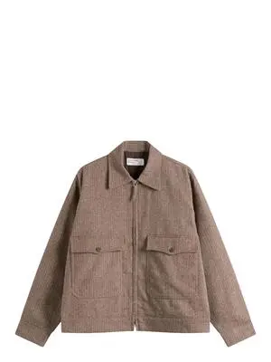 Universal Works Wool Herringbone S130 Jacket - Brown
