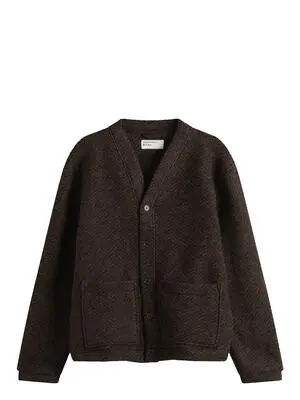 Universal Works Raven Fleece Advance Cardigan - Brown