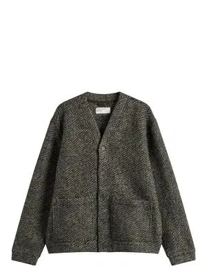 Universal Works Raven Fleece Advance Cardigan - Olive