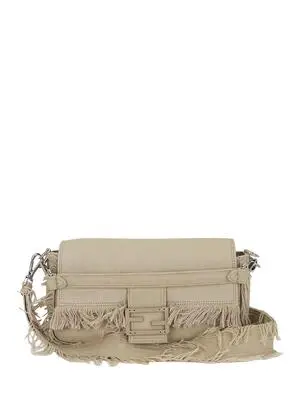 FENDI Fendi Zucca Fringe Baguette Shoulder Bag