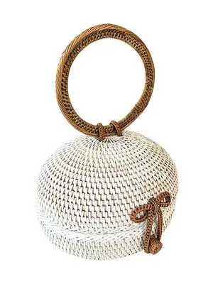 OHSUN Neutrals / Bounty Rattan Ball Bag - White