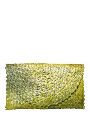 OHSUN Kenzie Woven Clutch - Green