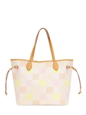 LOUIS VUITTON Louis Vuitton Damierlicious Neverfull Mm Tote Bag In Beige Multicolor