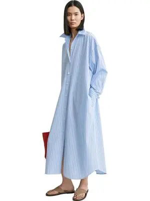 TOTEME Pale Blue Striped Shirtdress