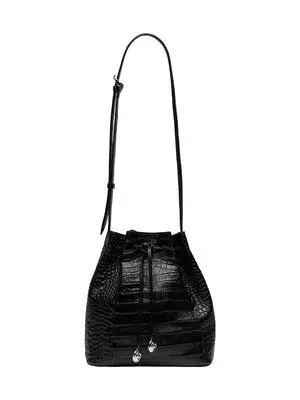 LIFFNER Charm Bucket Small Croc - Black