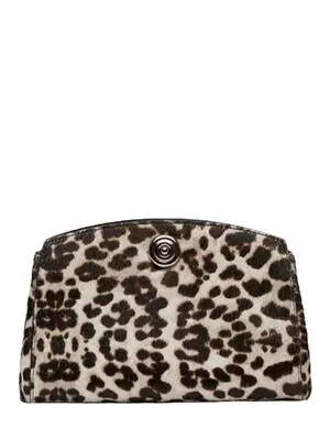 LIFFNER Pushlock Clutch In Snow Leopard Print - Multi