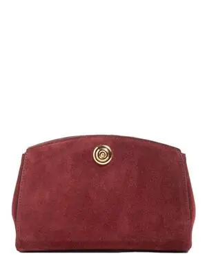 LIFFNER Pushlock Clutch In Suede - Red