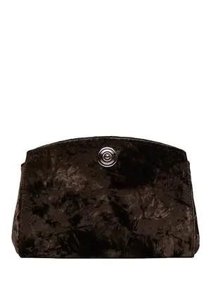 LIFFNER Velvet Push Lock Clutch - Brown