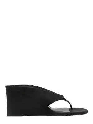 Alaïa 70mm Tong Wedge Sandals Black