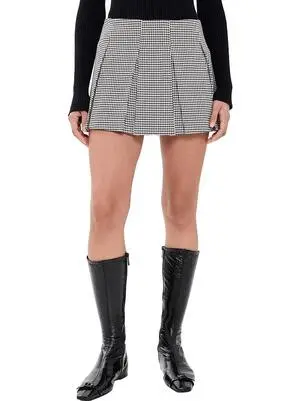 Alice + Olivia Emilie Pleated Mini Skirt - Black/multi