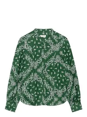 Zadig&Voltaire Twina Silk Shirt With Bandana Print - Meadow