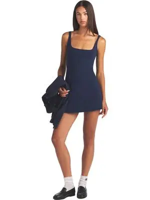 SKIMS Mini Dress | Blue | | Cotton Jersey - Navy