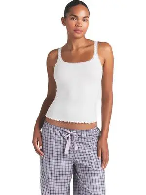 SKIMS Logo Pointelle Cami - Ivory