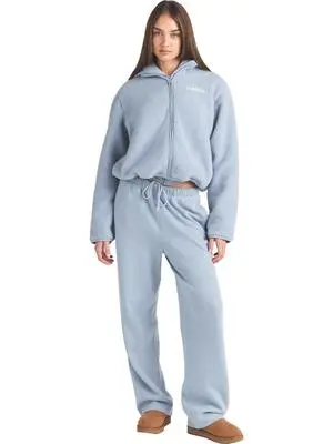 SKIMS SKIMS Faux Shearling Zip-Up Jacket Fog