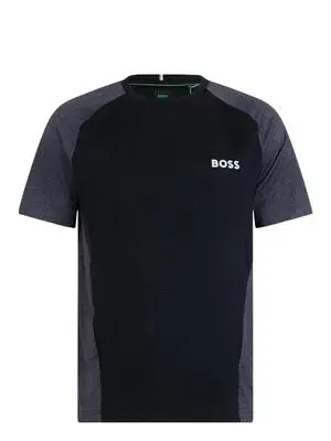 Hugo Boss Panelled Raglan-sleeved T-shirt - Black
