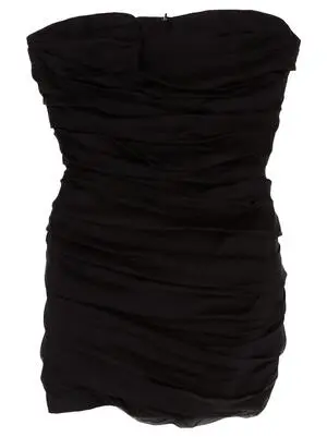 Magda Butrym Strapless Ruched Dress - Black