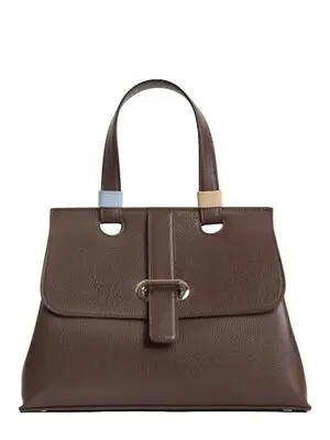 HESTER VAN EEGHEN Barnina Cacao Leather Handbag - Brown