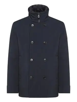 Peuterey Detachable Bib Double-breasted Coat - Blue