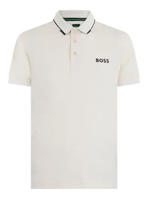 Hugo Boss Collared Short-sleeved Polo Shirt - White