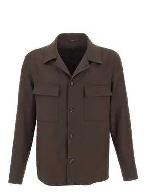 BRIGLIA 1949 Long-sleeve Button-up Jacket - Brown