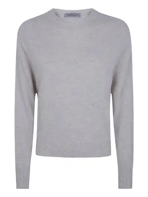 D.exterior Ribbed Knit Sweater - Gray