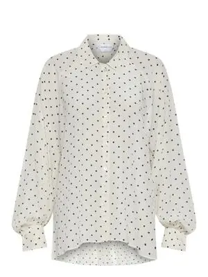 Marella Printed Long-sleeve Shirt - White