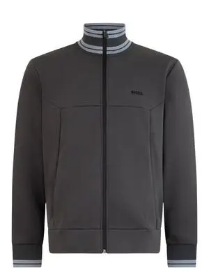 Hugo Boss Panelled Zip-up Track Jacket - Black