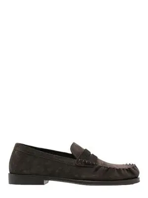 HENDERSON BARACCO Sonia Penny-strap Loafers - Dark Brown