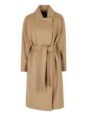 FAY Long-sleeved Coat - Nude