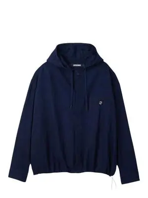 Jacquemus Long-sleeved Hooded Top - Black