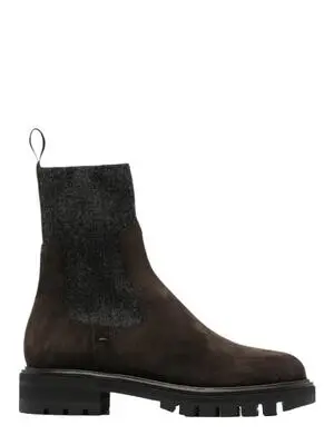 HENDERSON BARACCO Round-toe Pull-on Boots - Brown/gray