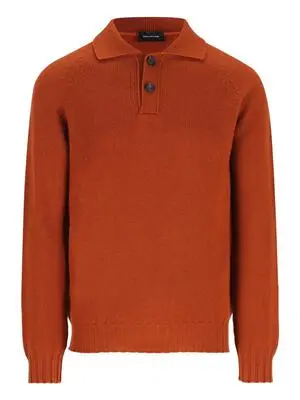 TAGLIATORE Tagliatore Long-Sleeve Knit Top With Button Closure