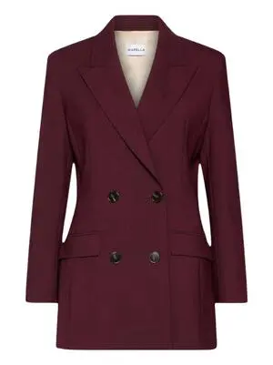 Marella Double-breasted Blazer - Red