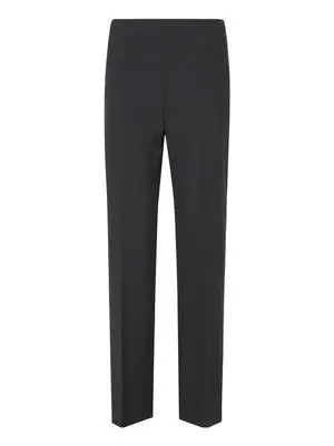 Alberta Ferretti Creased Straight-leg Trousers - Black