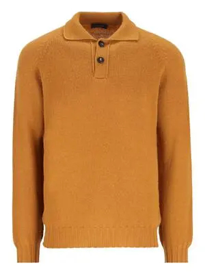 Tagliatore Button-placket Sweater - Brown