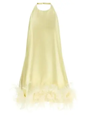 SELF-PORTRAIT Backless Dress - Yellow
