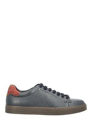 DOUCAL'S Round Toe Lace-up Sneakers - Navy