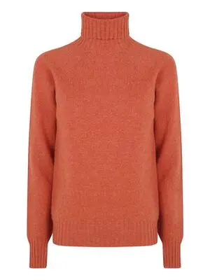 DRUMOHR Roll Neck Raglan Sleeved Sweater - Orange