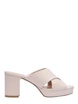 STUART WEITZMAN Stuart Weitzman Dayna Platform Slide Sandals Linen