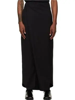 KIKO KOSTADINOV Wide-leg Trousers With Skirt Panel - Black
