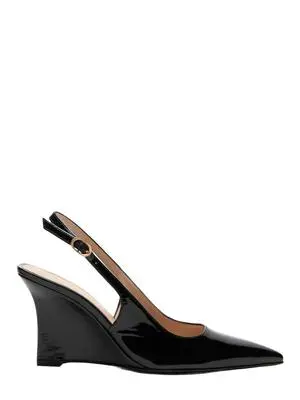 STUART WEITZMAN Stuart Weitzman Vinnie Sling Wedge 85 Black