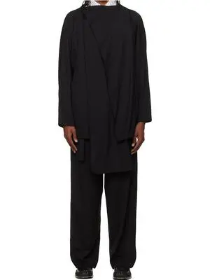 KIKO KOSTADINOV Draped-detail Blazer - Black